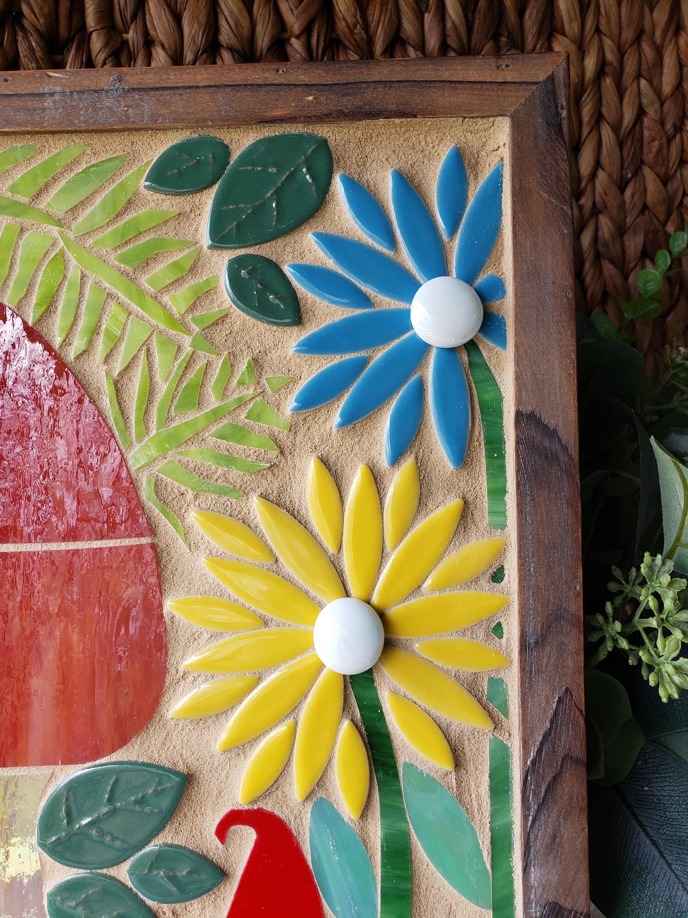 Gnome Decor, Wall Hanging, Gnome Mosaic, Mosaic Wall Art, Mixed Media ...