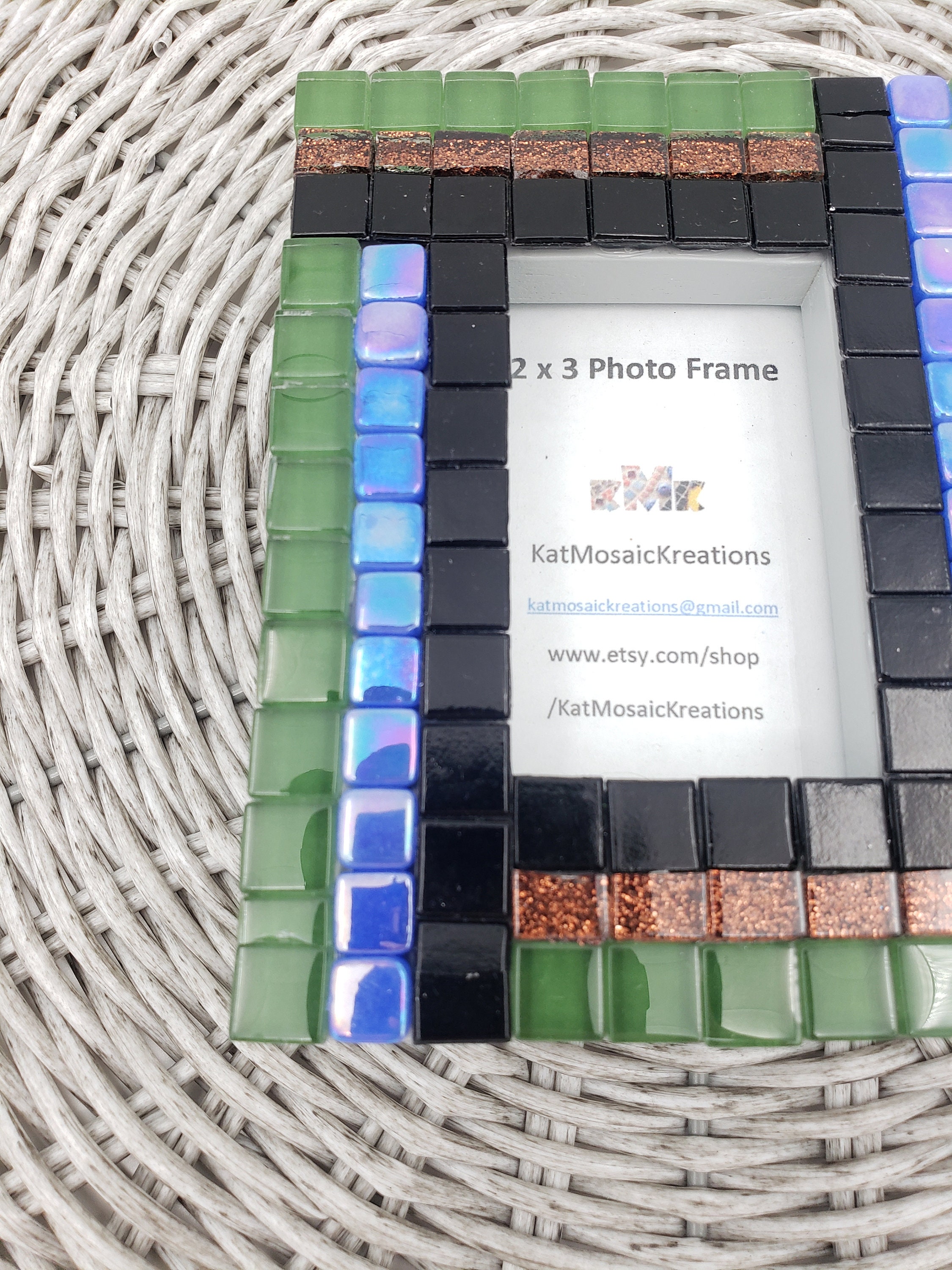 Mini Picture Frame, Small Photo Frame, Mosaic Picture Frame, Desk Photo ...
