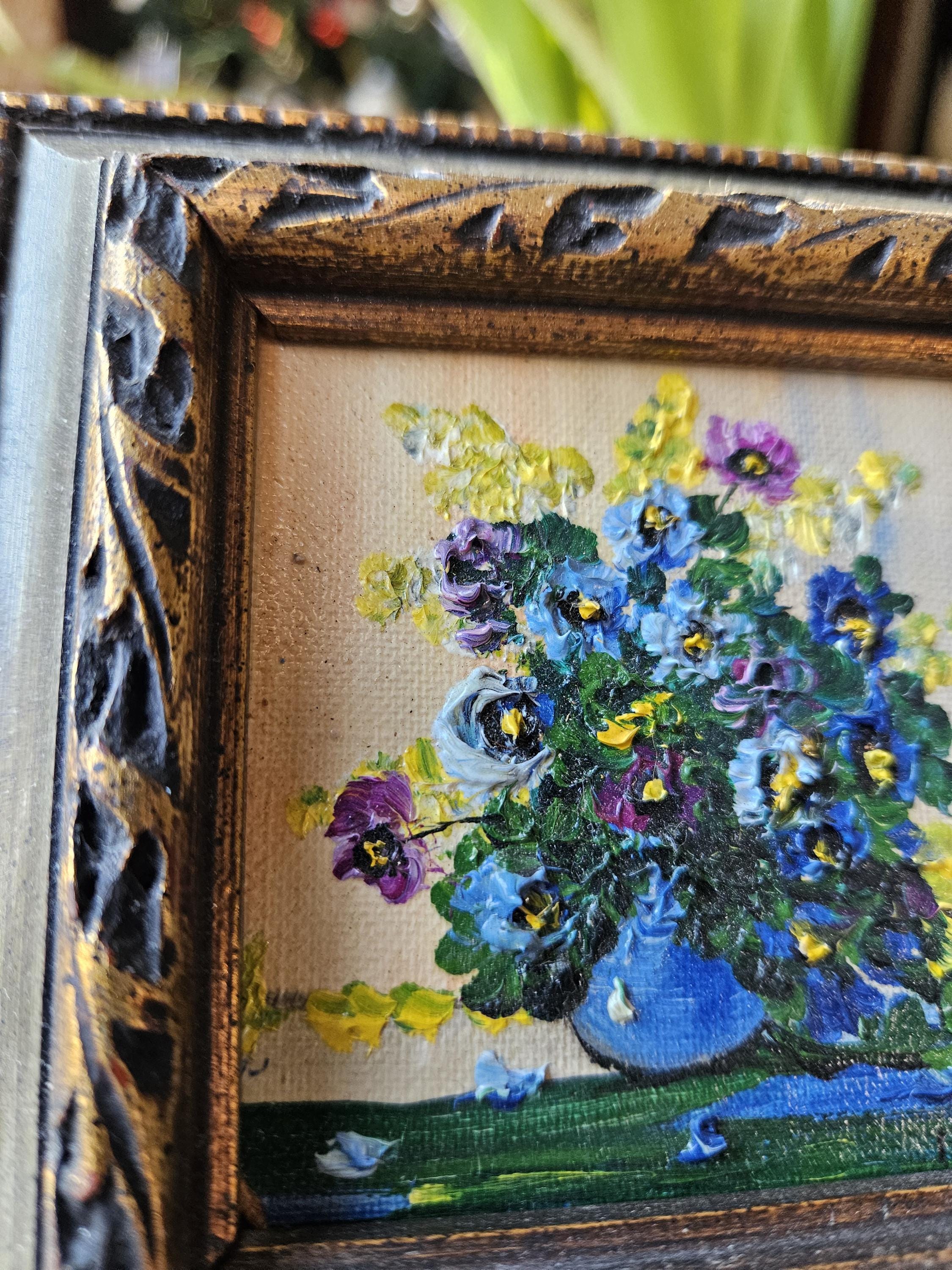Original Artwork Irene Rozek Still Life of Flowers Oil Painting - Etsy