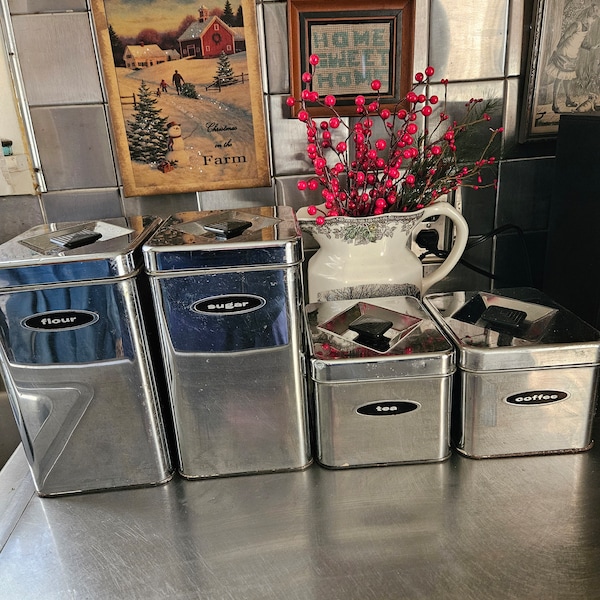 Retro Canister Set - Etsy