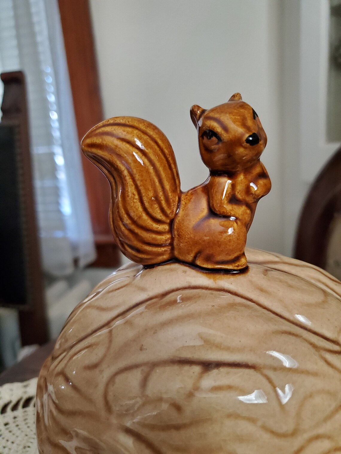 Vintage Ceramic Squirrel Covered Dish - Etsy