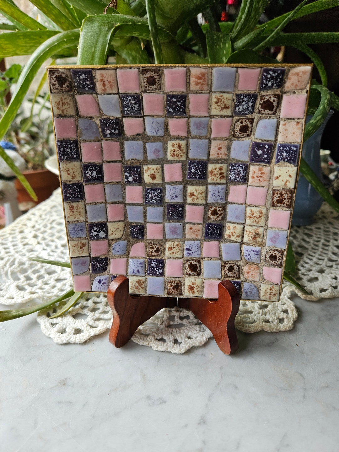 MCM Mosaic Tile Dish - Etsy