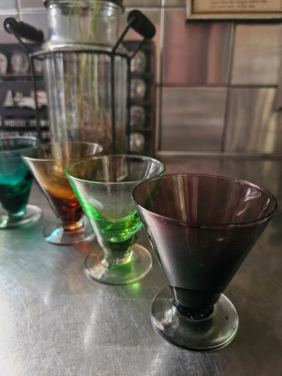 Rare Vintage MCM Shot Glasses - Etsy