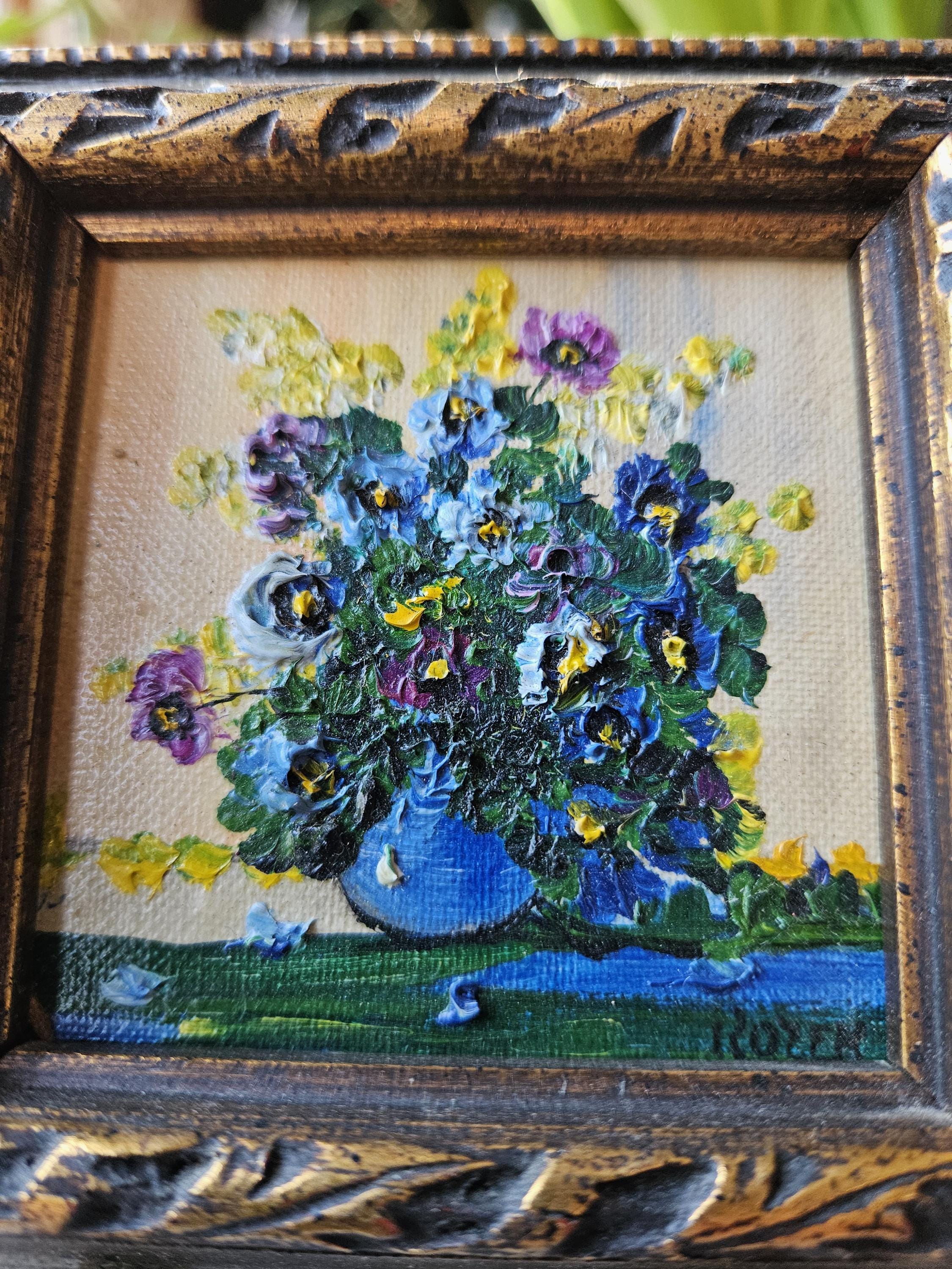 Original Artwork Irene Rozek Still Life of Flowers Oil Painting - Etsy