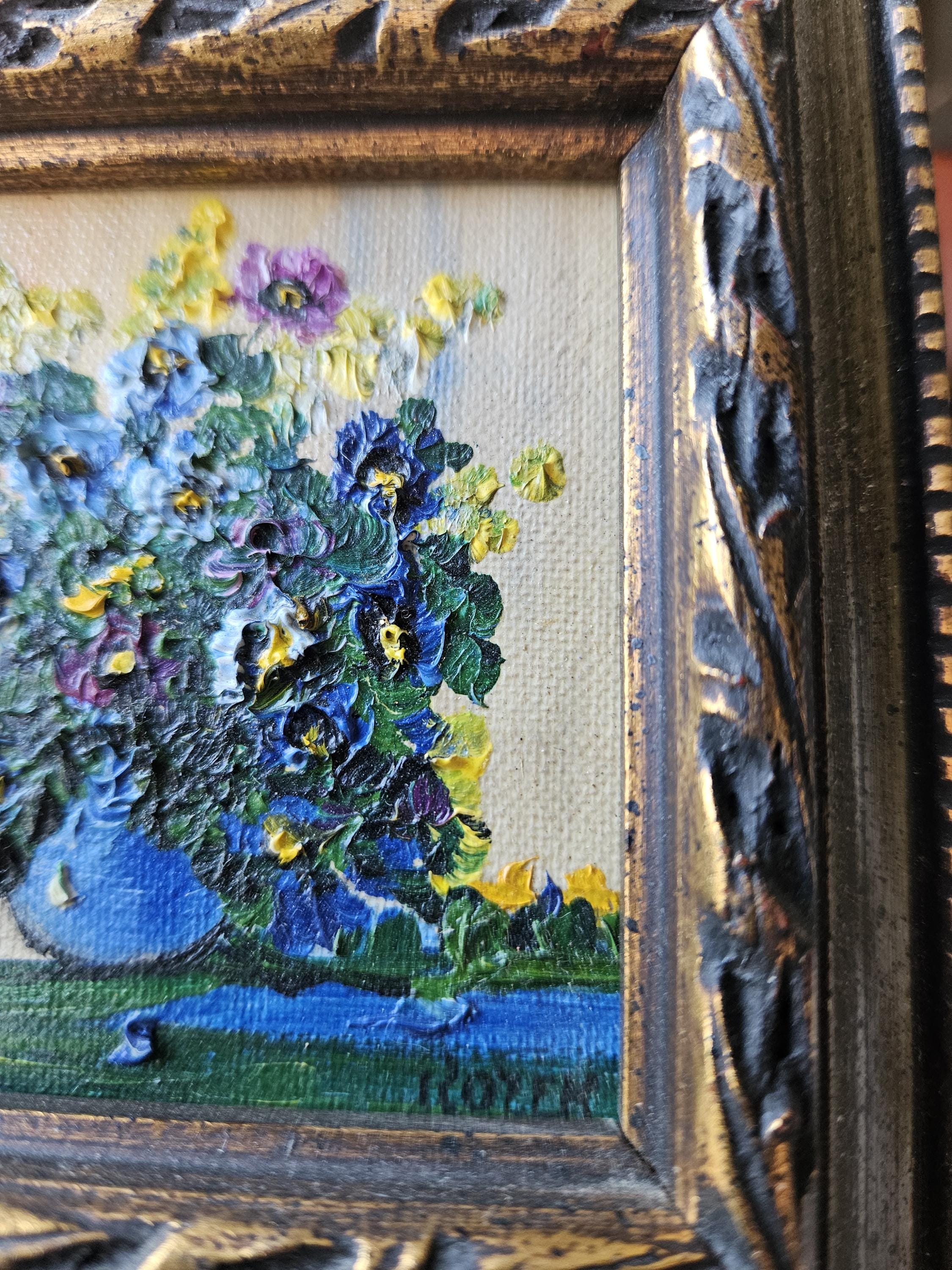Original Artwork Irene Rozek Still Life of Flowers Oil Painting - Etsy