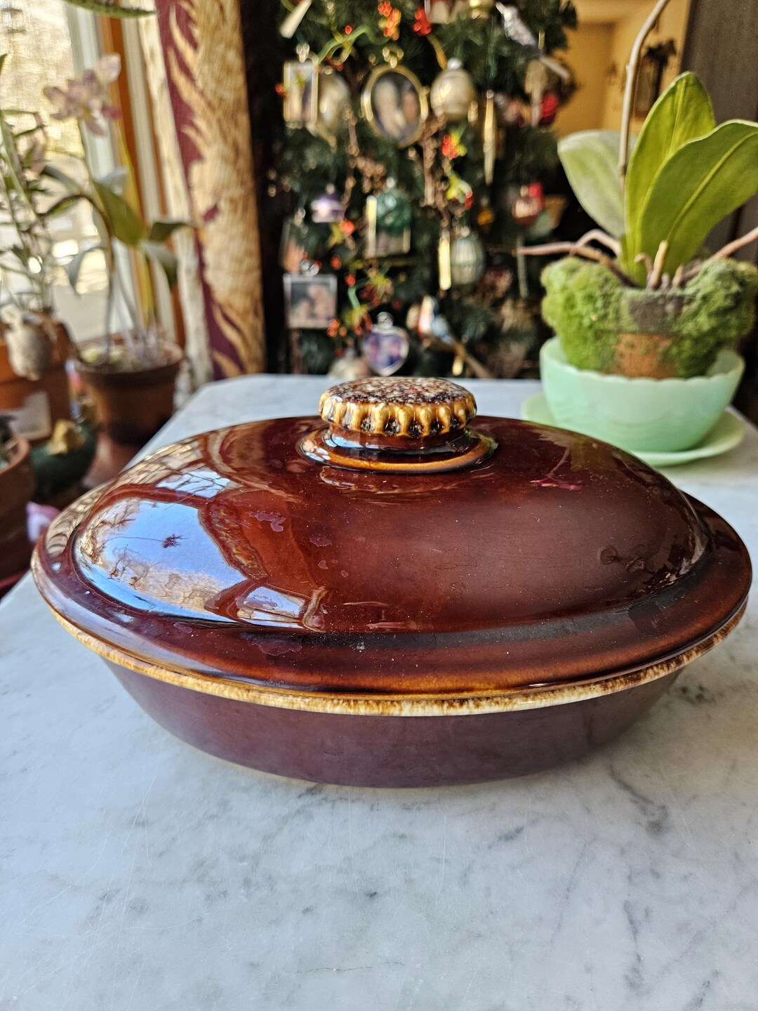 Hull Pottery Drip Glaze Casserole - Etsy