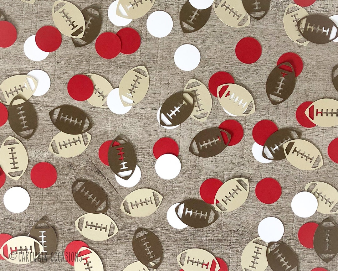Football Confetti: Custom Team Colors, Sports Party Decorations - Etsy