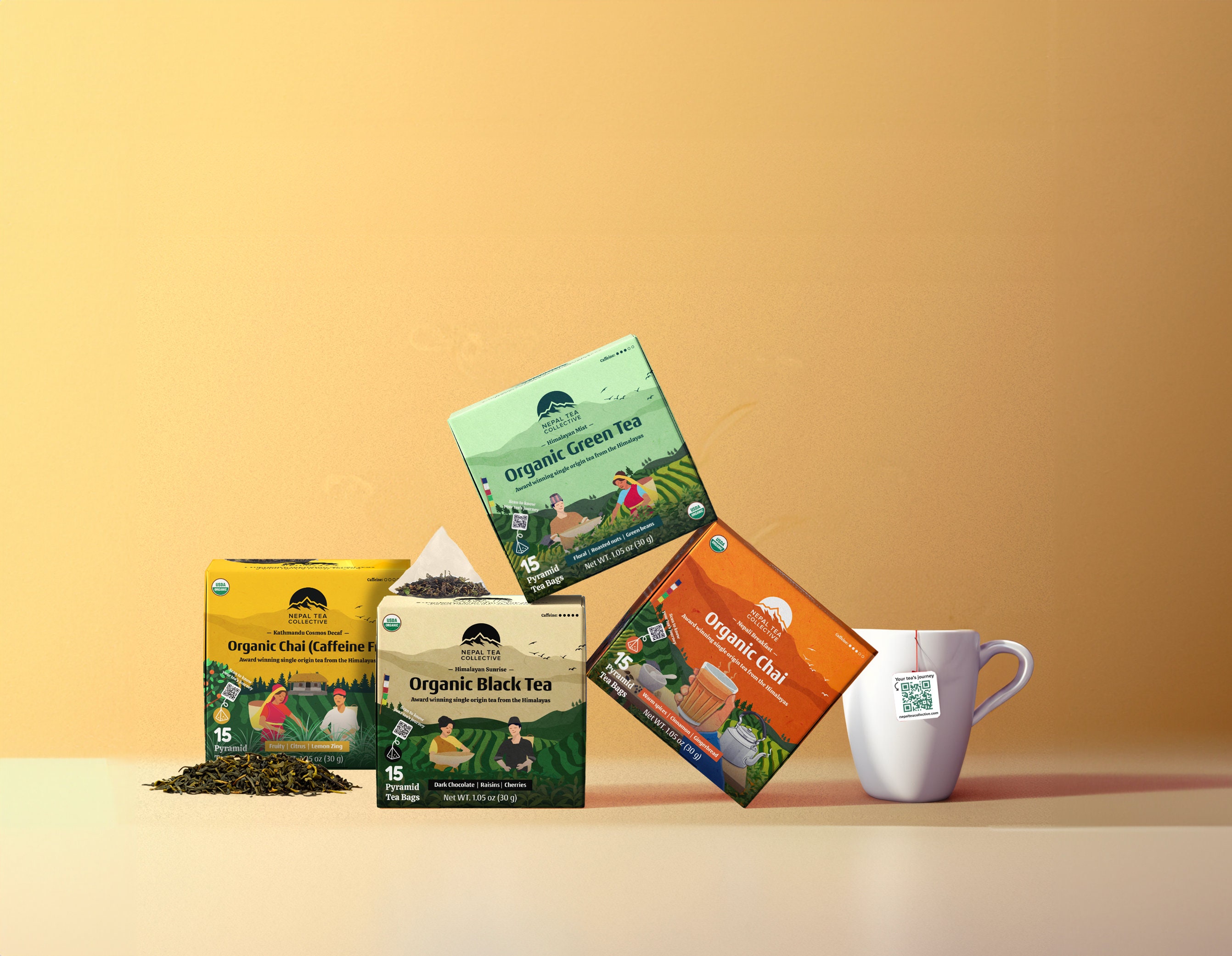 Loose Leaf Herbal Tea Bags | Premium Certified Organic Nepal Tea ...