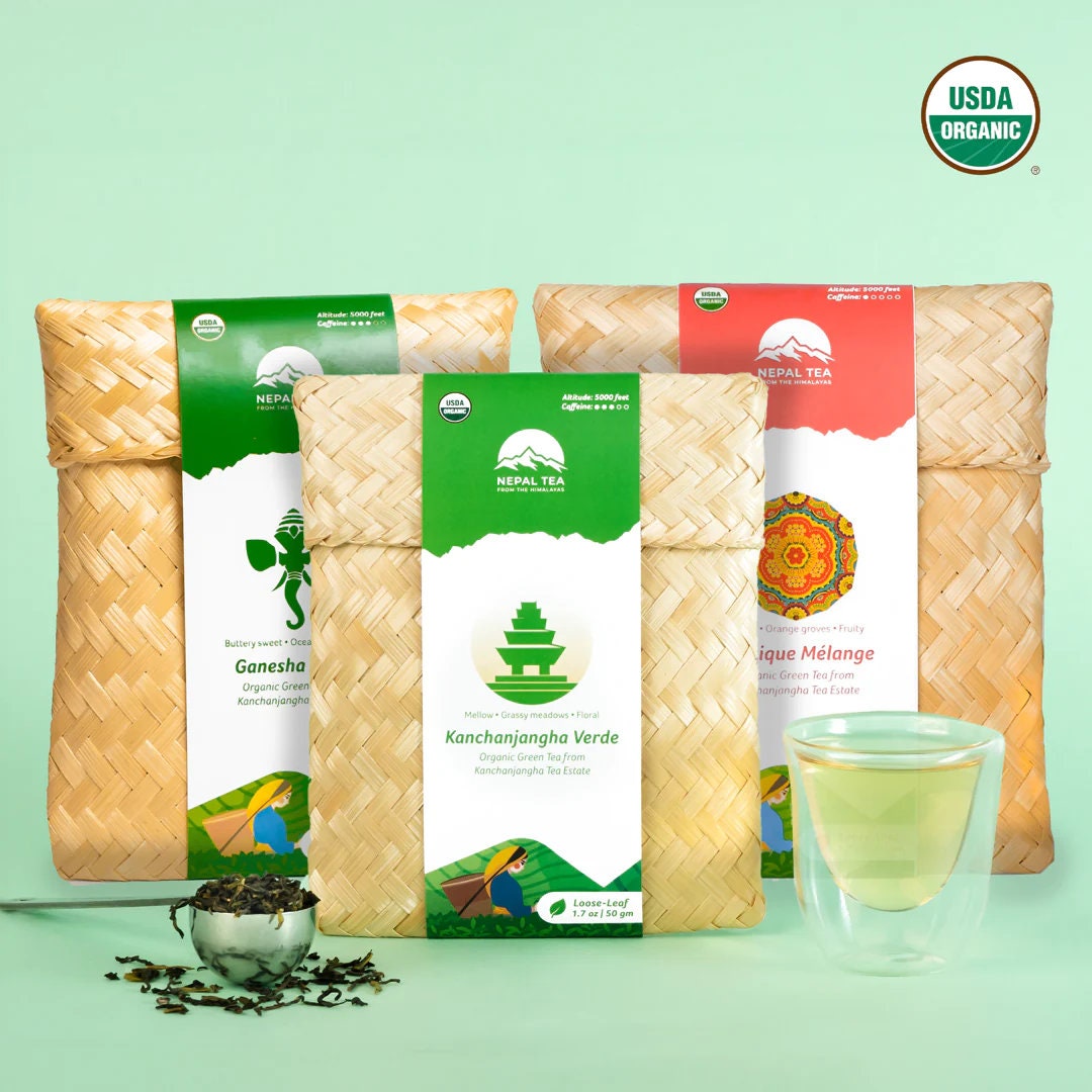 Loose Leaf Green Tea Bundle Premium Certified Organic Nepal Tea Organic ...