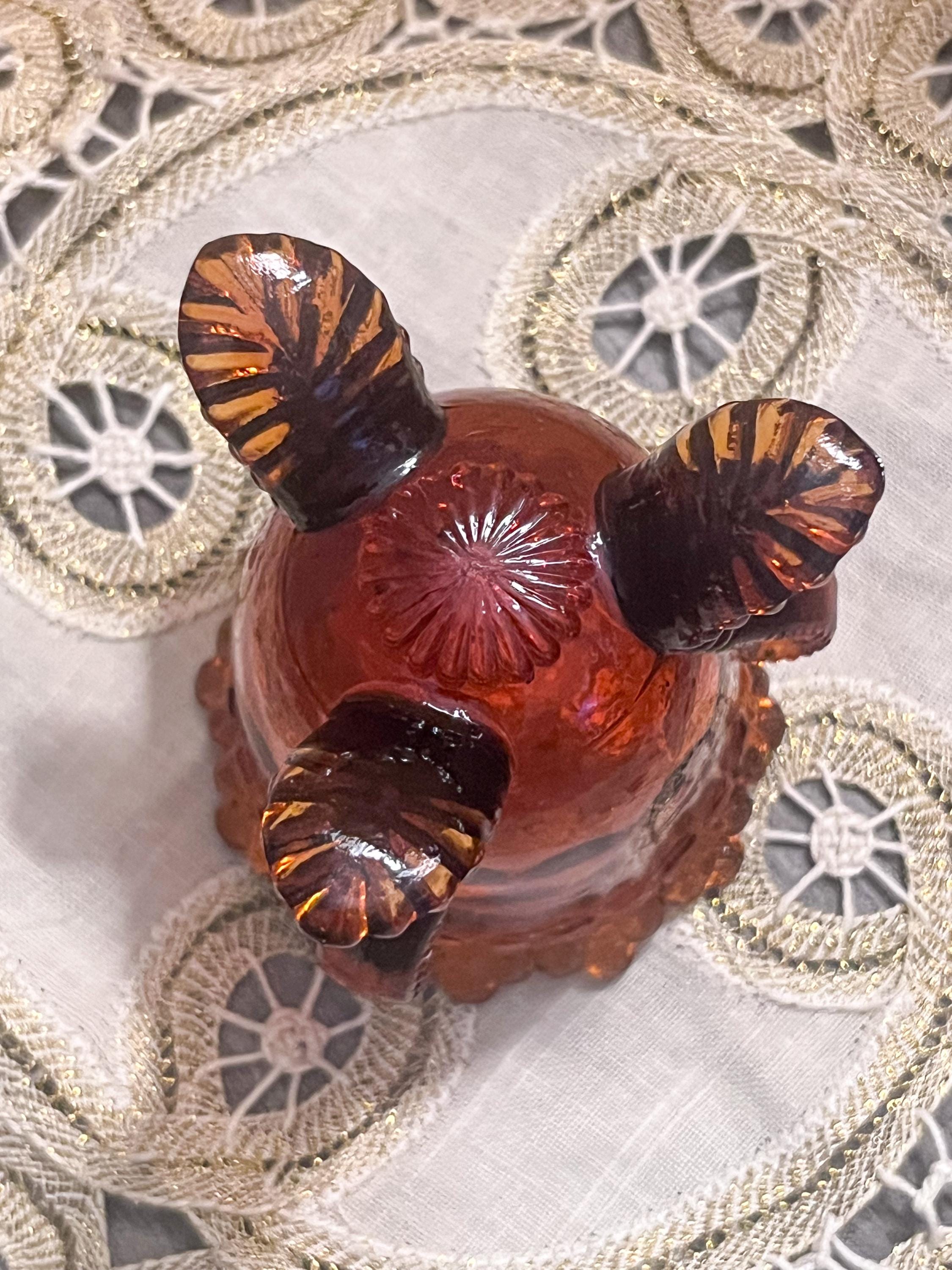 Vintage Degenhart "forget Me Not" Glass Toothpick Holder - Etsy