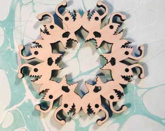 Wooden Snowflake Lantern - Etsy