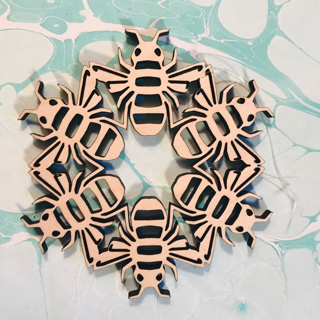 Bee Snowflake Ornament - Etsy