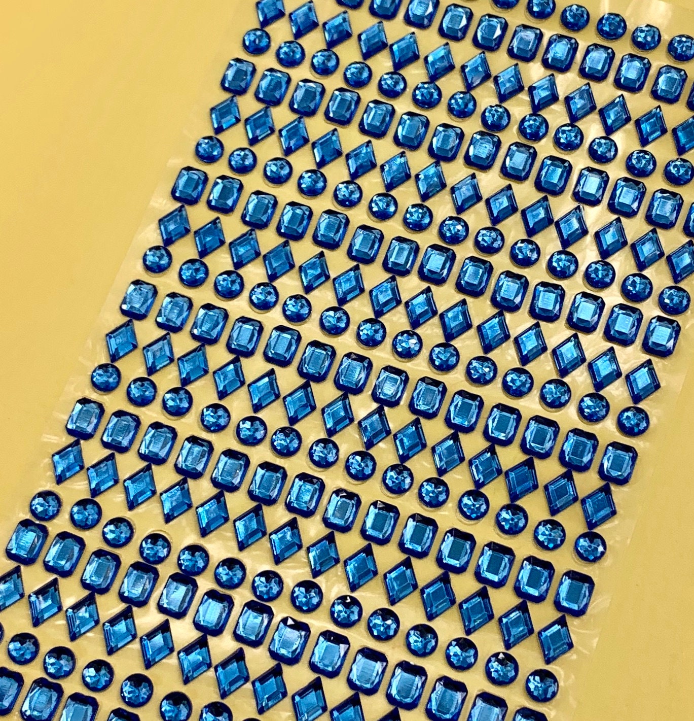 5 Color Choice Gem Stickers Clear Greenblue Fuchia and - Etsy