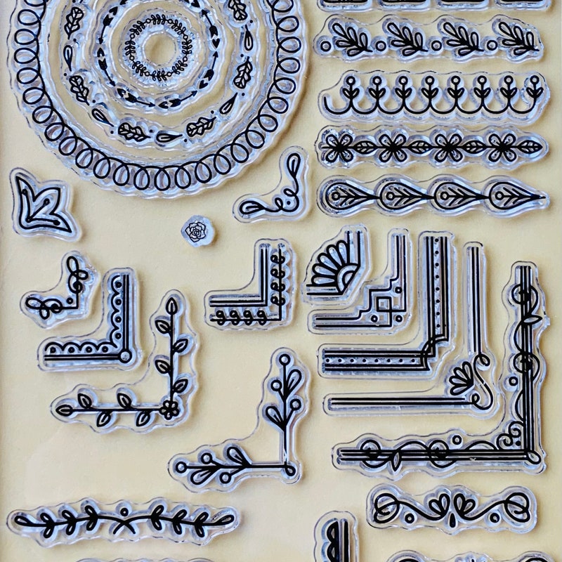 Border Rubber Stamp - Etsy