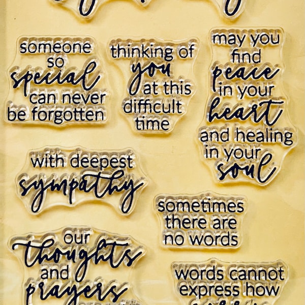 Sympathy Stamps Set - Etsy