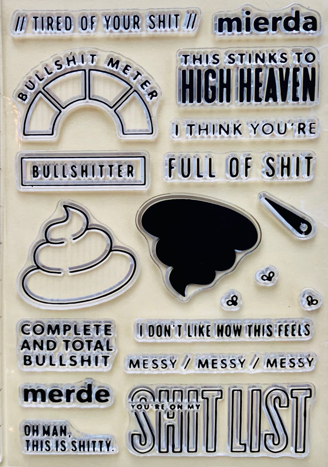 Bullshit Stamp Shit List , Full of Shit , Poop Emoji Stamp Bullshit ...