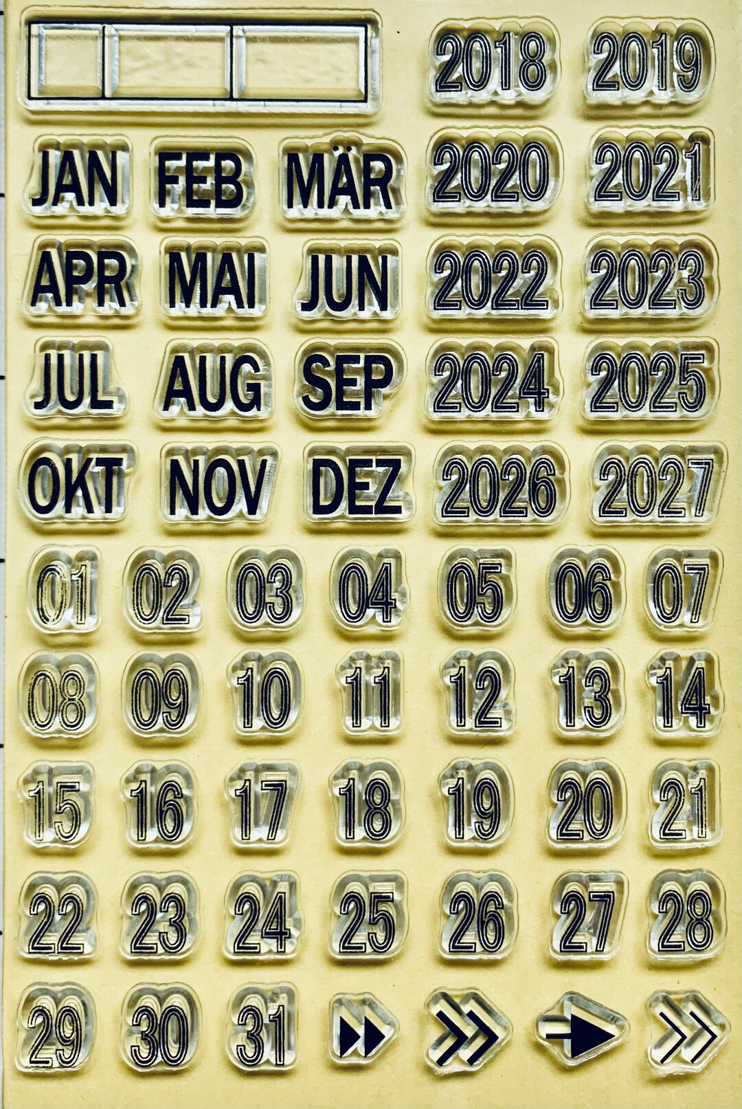 Month Dates Calendar Stamp Set / Calendar / Planner / Clear - Etsy