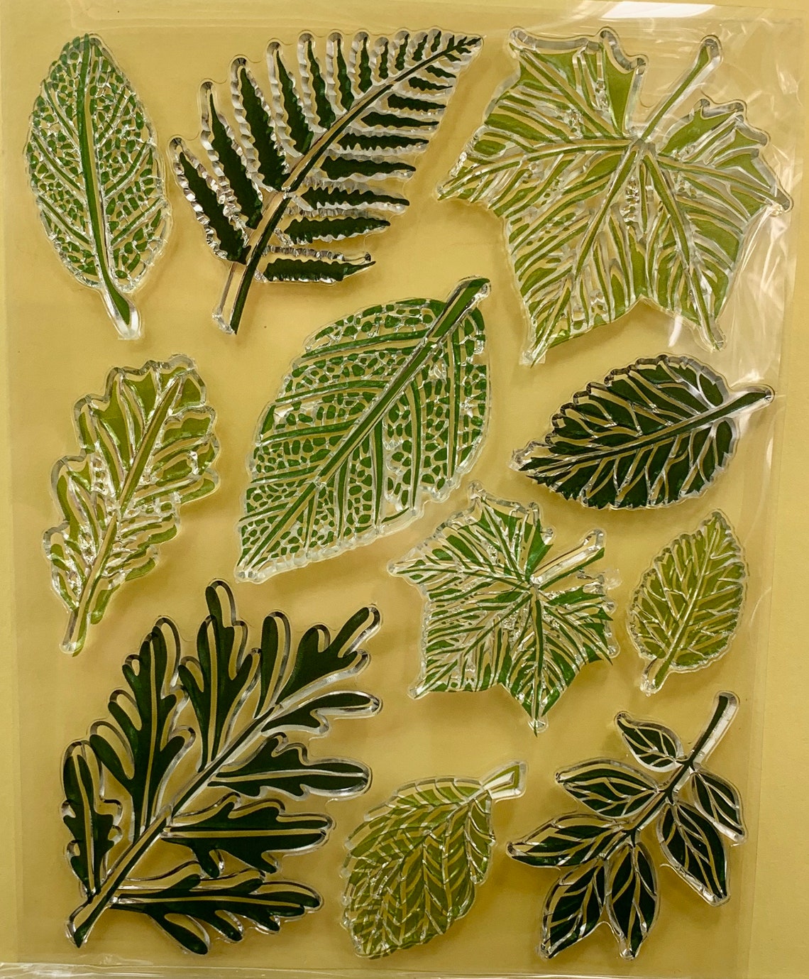 Leaf Clear Stamp Set Planner Journal Craft Scrapbooking - Etsy