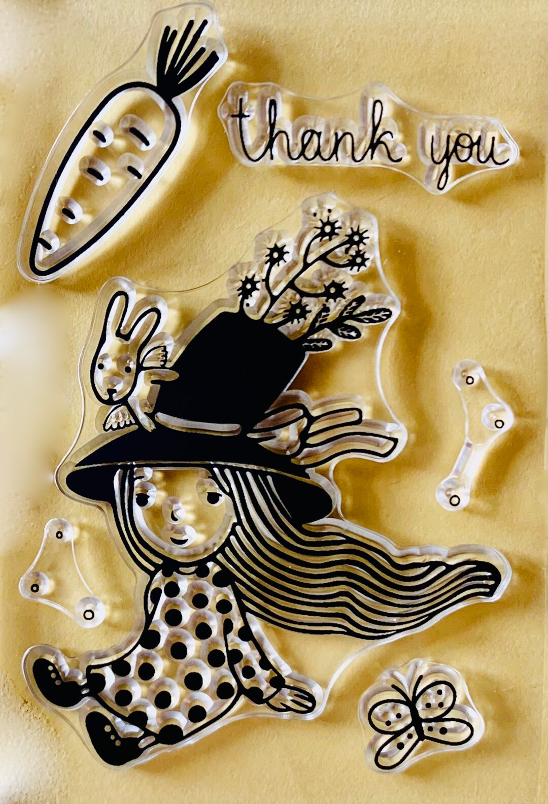 Witch on a Broom Cute Halloween Broom Stamp - Etsy