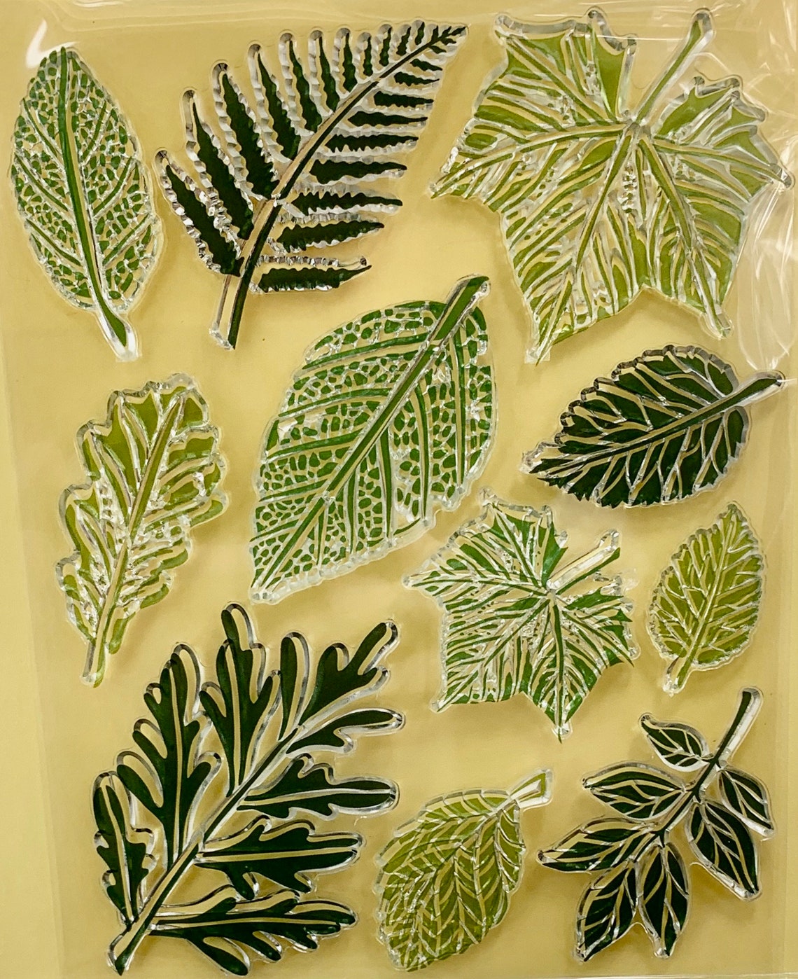 Leaf Clear Stamp Set Planner Journal Craft Scrapbooking | Etsy