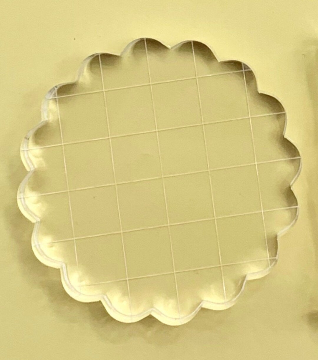 Round 3 Inch Medium Size Clear Acrylic Stamp Block Round Acrylic Mounts ...