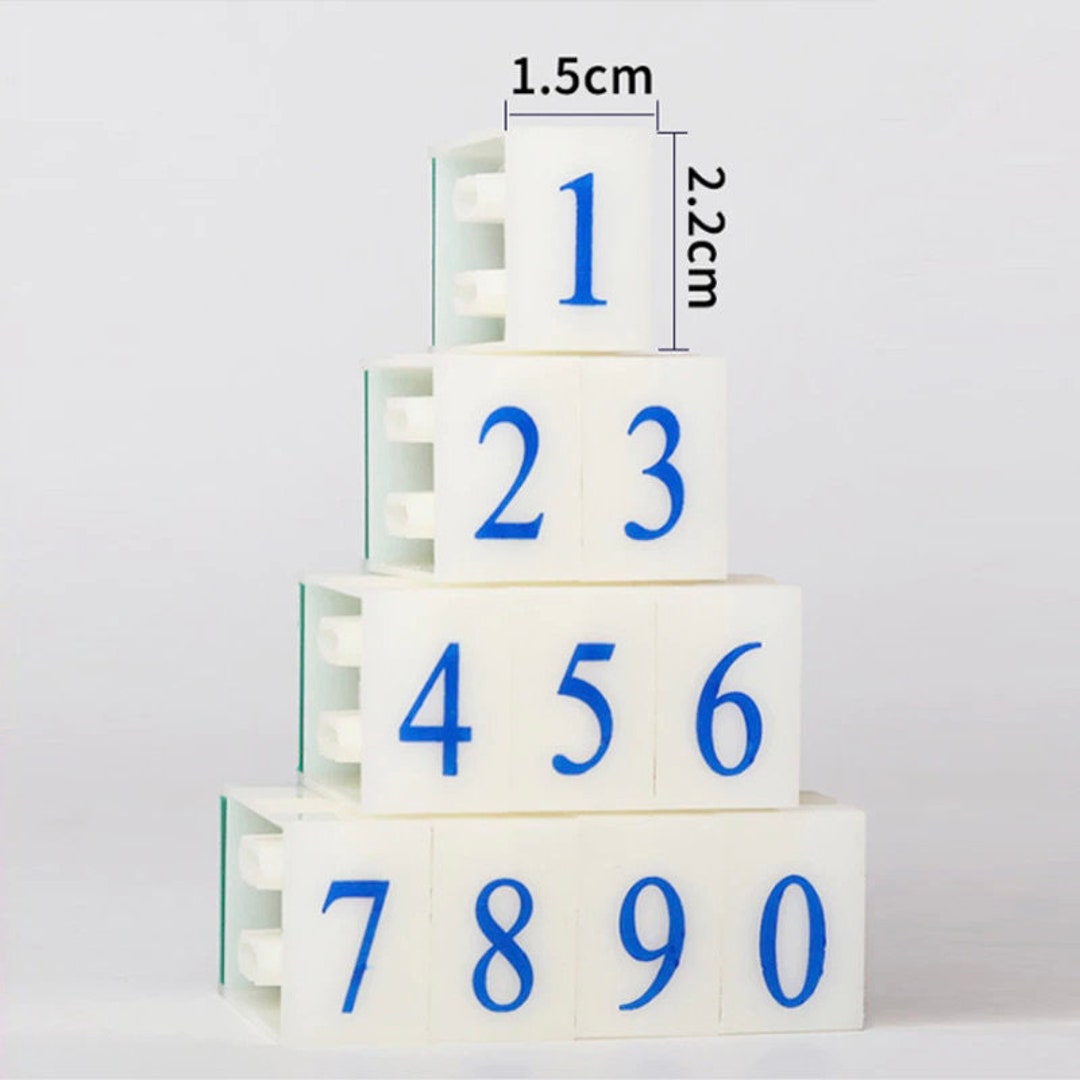 1-0 Large Stackable Number Stamp Set / Stackable Clear Stamp - S-1 ...