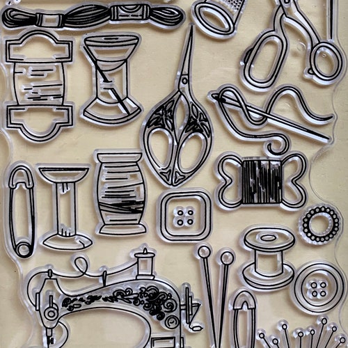 Sewing Machine Needlethread Clear Silicone Stamps DIY - Etsy