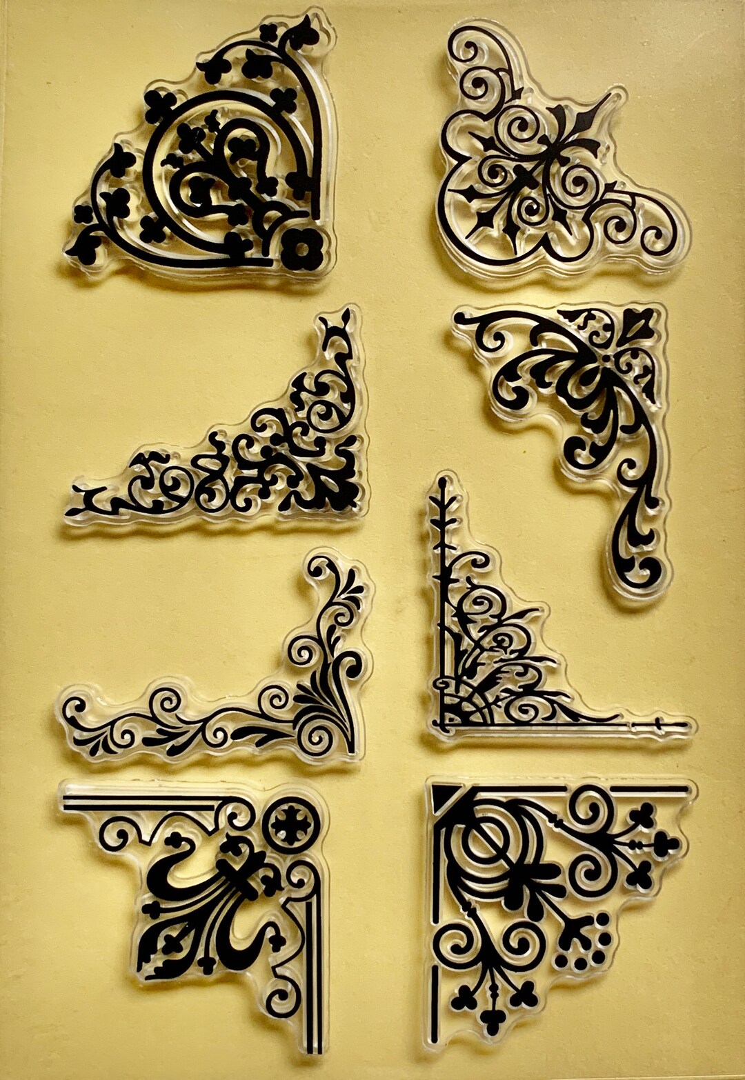 Borders Corners Ornate Letters Clear Silicone Stamps DIY Embossing ...