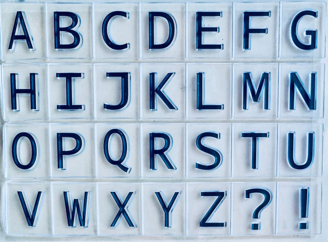 Alphabet Letters Capitol Uppercase Clear Silicone Stamps DIY Embossing ...