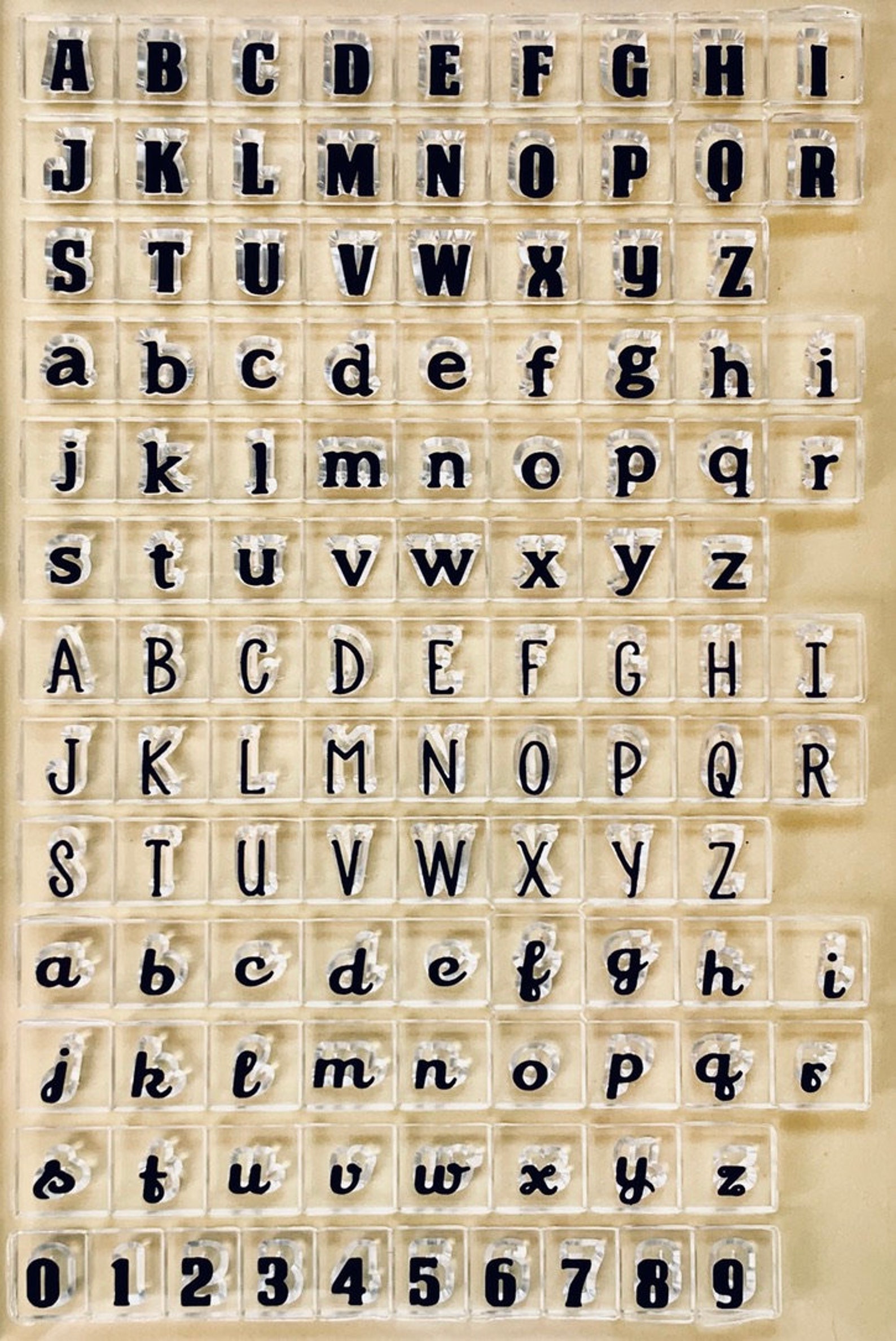 Alphabet Letters Uppercase and Lowercase 4 FONTS Clear | Etsy