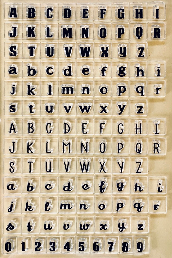 Alphabet Letters Uppercase and Lowercase 4 FONTS Clear - Etsy