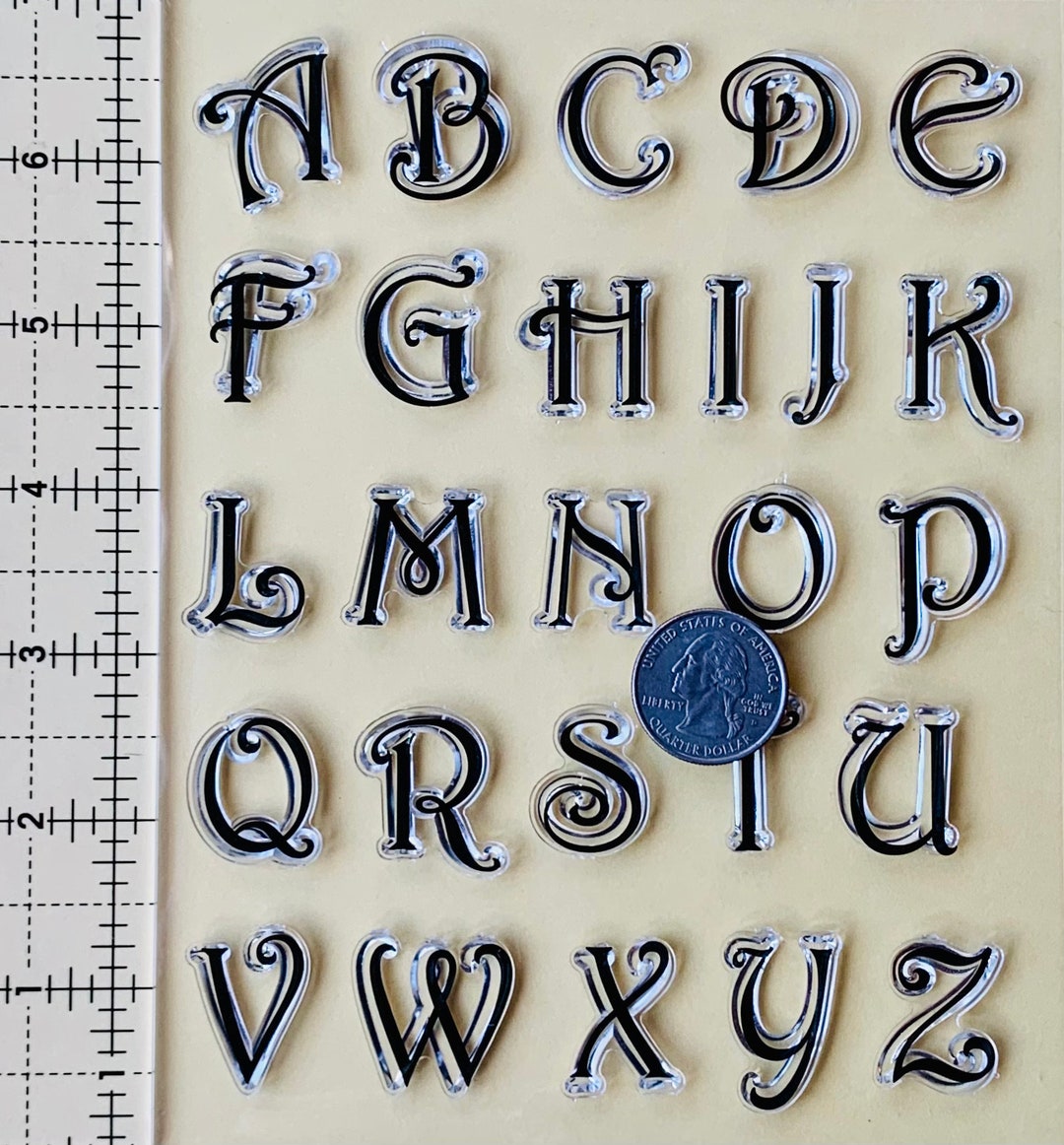 Alfabeto Letras cursivas Sellos de silicona transparente DIY Grabado en ...