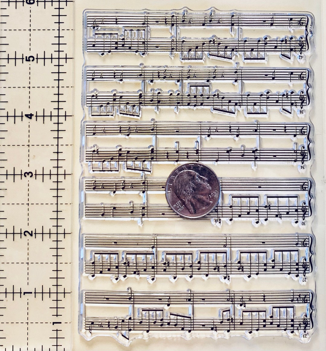 Music Note Musical Clear Silicone Stamps DIY Embossing Planner, Journal ...