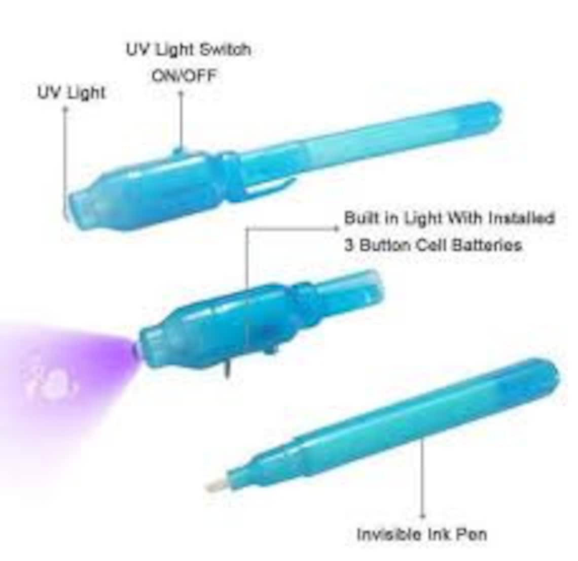 Magic UV Light Pen Invisible Ink Pen School Supplies Party Favor Kids ...