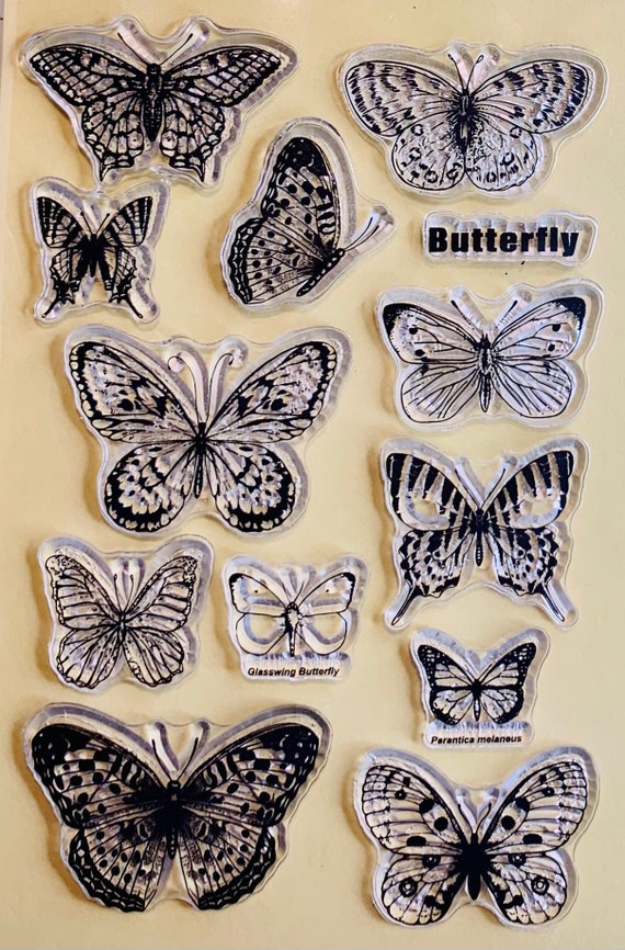 Butterfly Clear Stamp / Silicone Stamp DIY / Card Production | Etsy