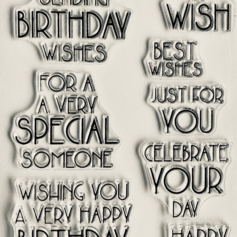 Clear Stamp Happy Birthday - Etsy