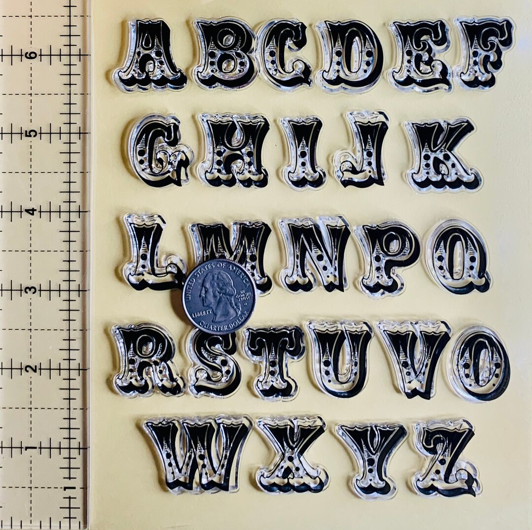 Alphabet Fun Font Capitol Letters Clear Silicone Stamps DIY Embossing ...