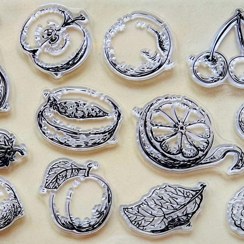 Fruit Rubber Stamp - Etsy