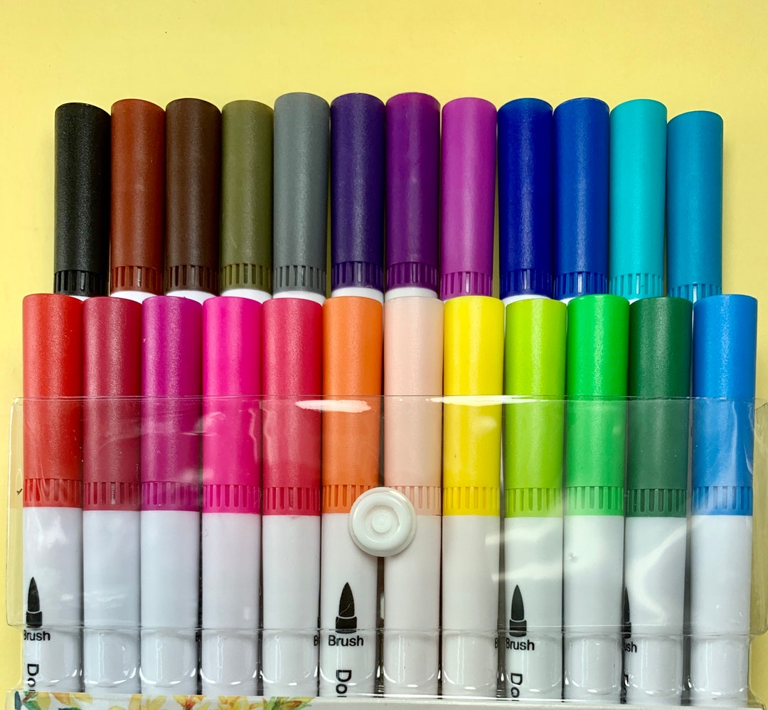 24PCS Color Fine Line Drawing / Painting / Watercolor / Art Marker Pens ...
