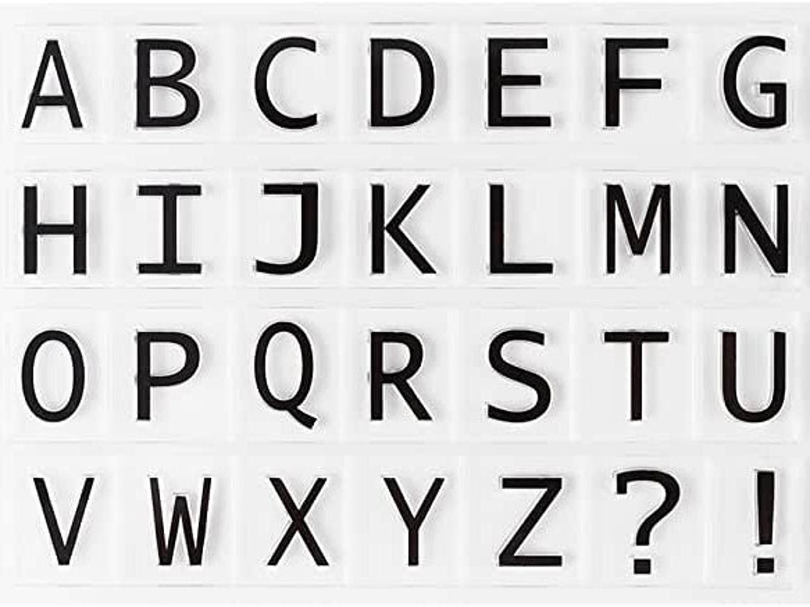 Capital Block Letter Transparent Silicone STAMPS Seal for DIY | Etsy