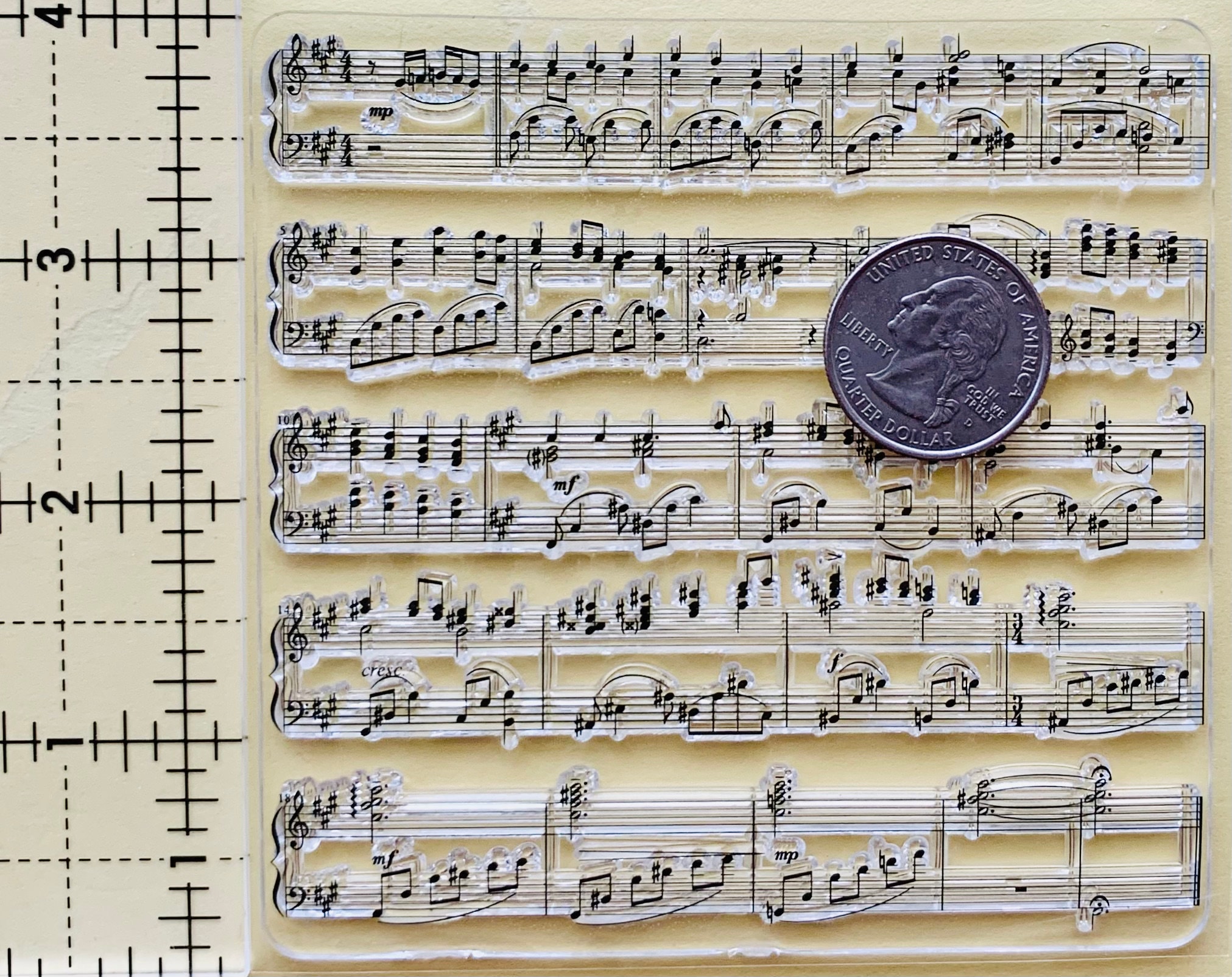 Music Note Musical Clear Silicone Stamps DIY Embossing Planner, Journal ...