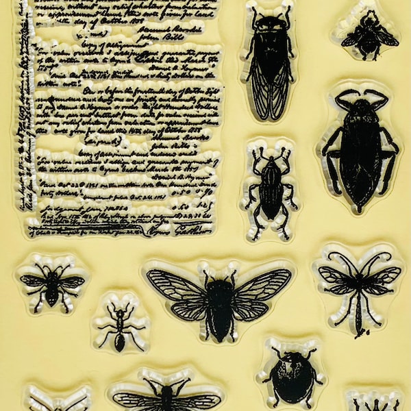 Insect Rubber Stamp - Etsy UK