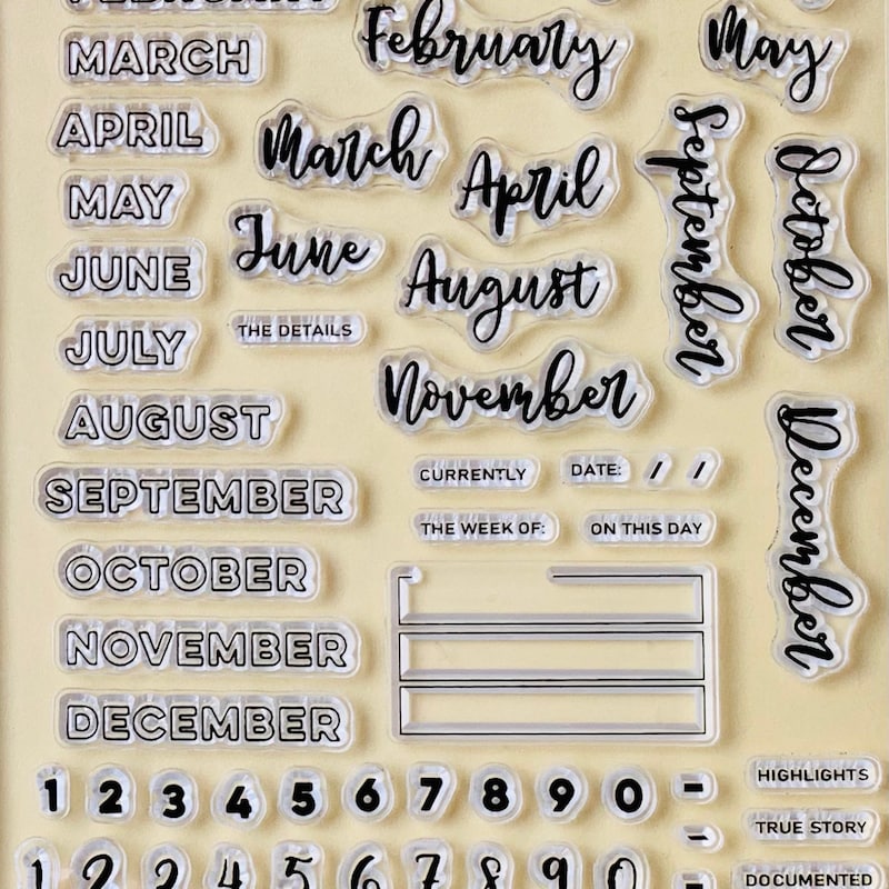 Calendar Stamp - Etsy