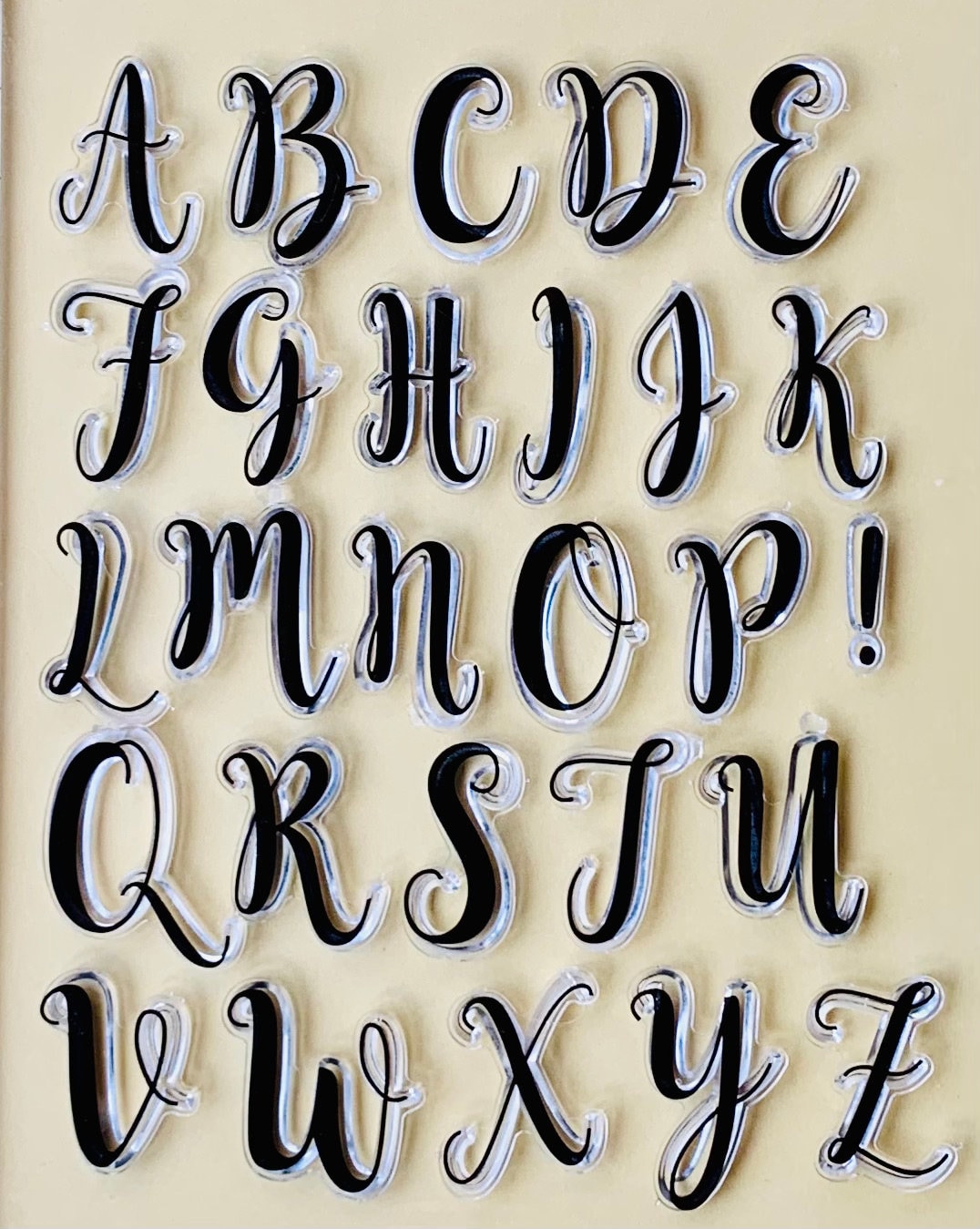 Alphabet Cursive Letters Clear Silicone Stamps DIY Embossing - Etsy