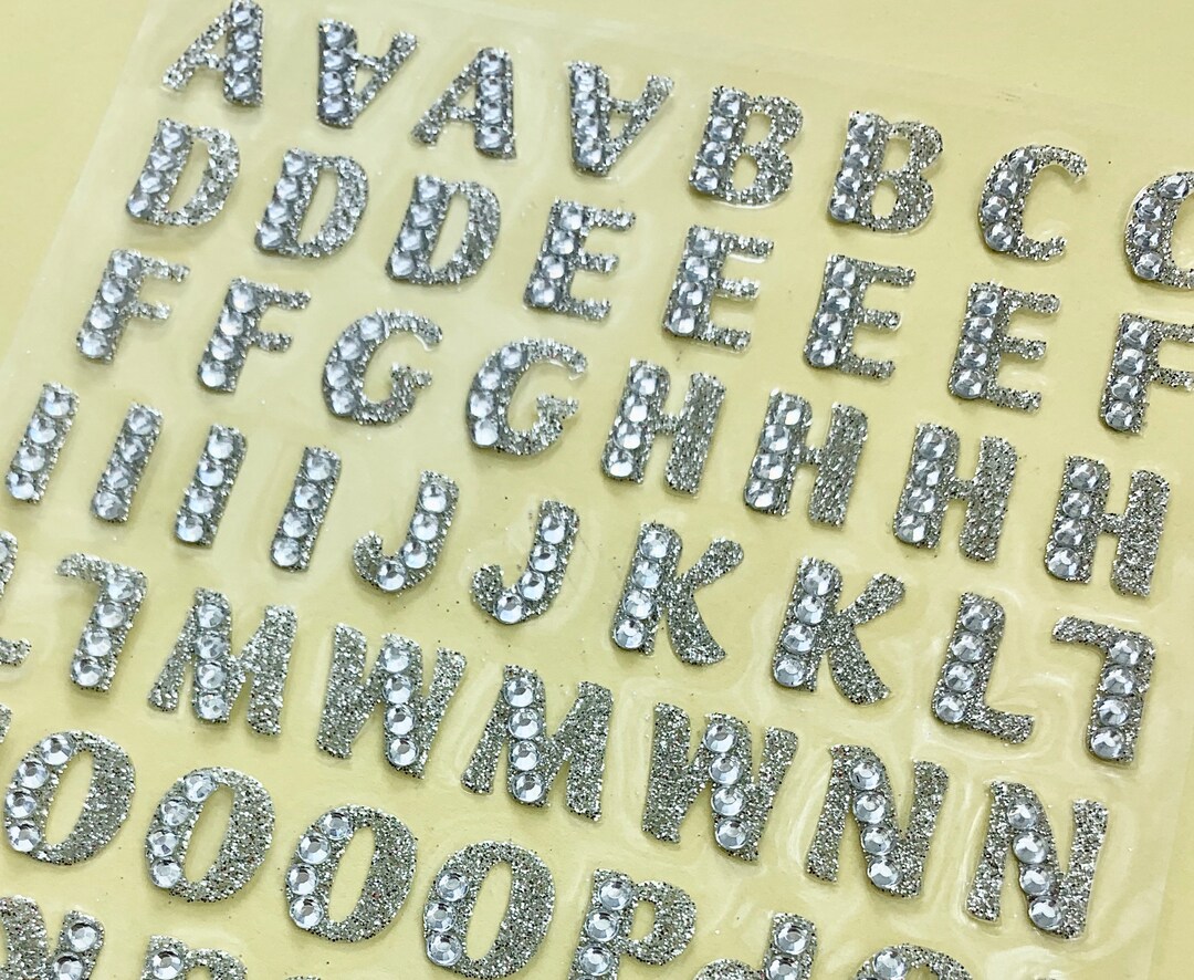 75pcs 1/2" Clear Silver Gem Stickers, Embelishment, Craft Stickers - Etsy