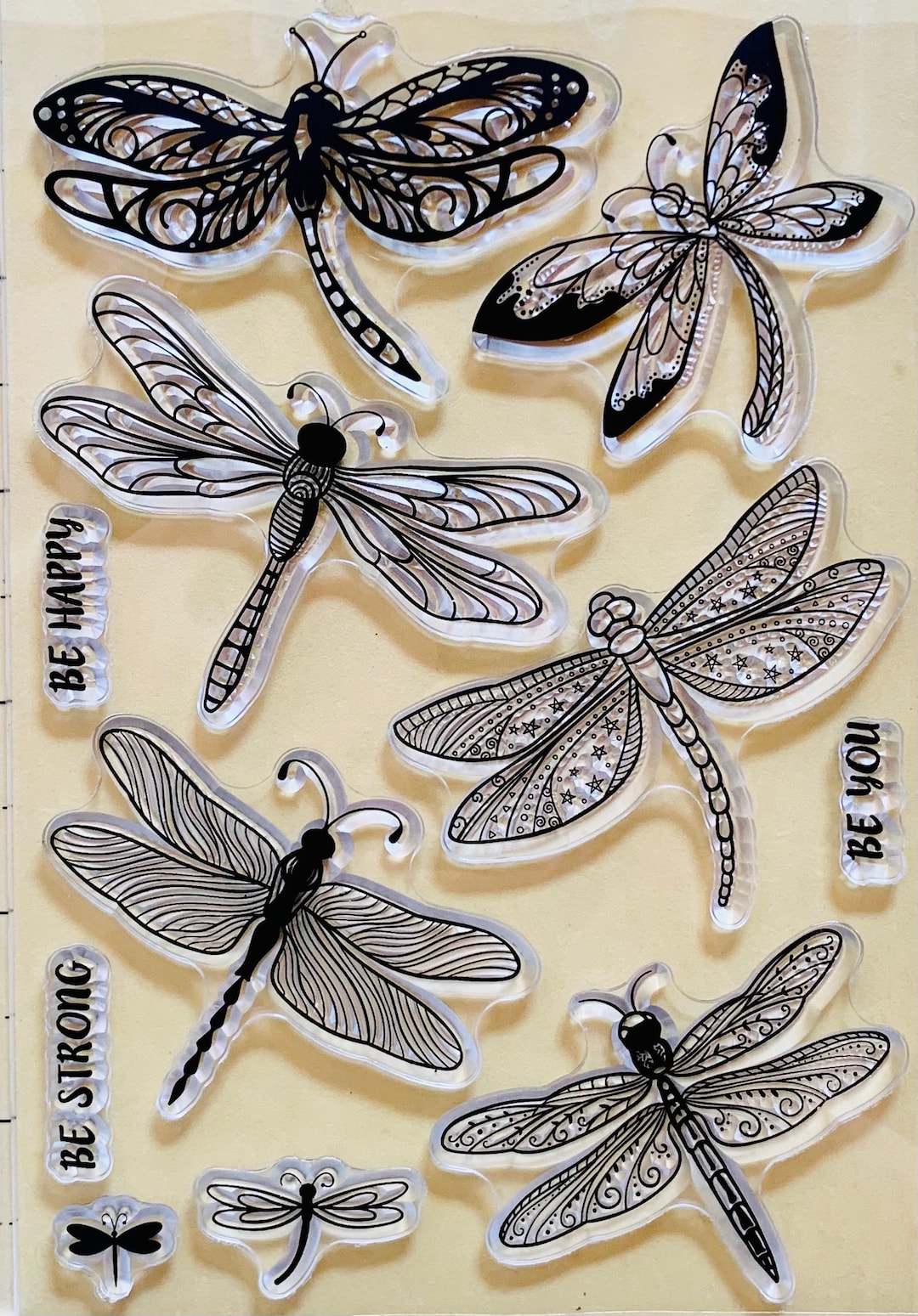Dragonfly Clear Stamp / Silicone Stamp DIY / Card Production - Planner ...
