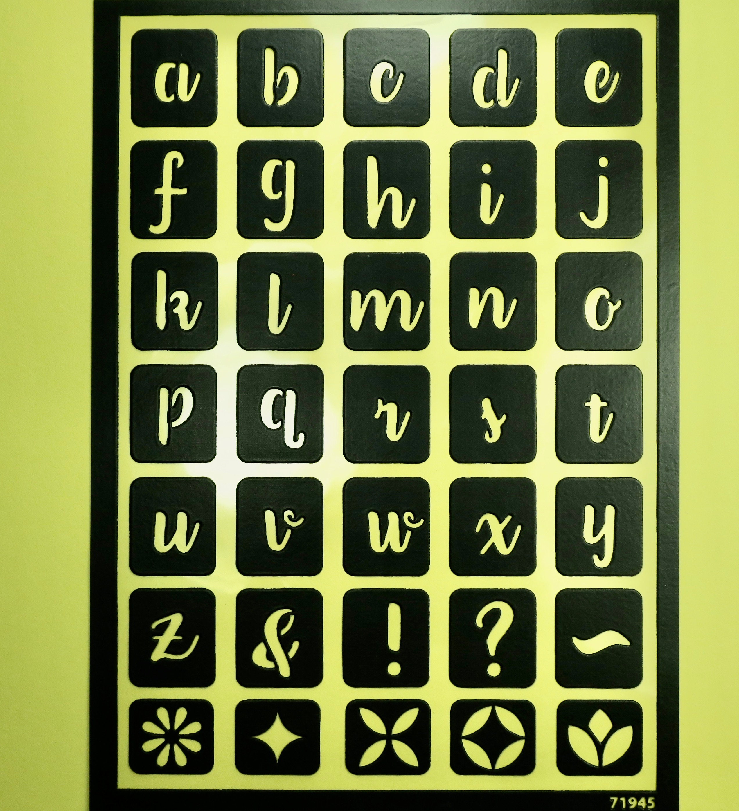 Undercase Letters Art Screen Stencil Fixable Adheisive - Etsy