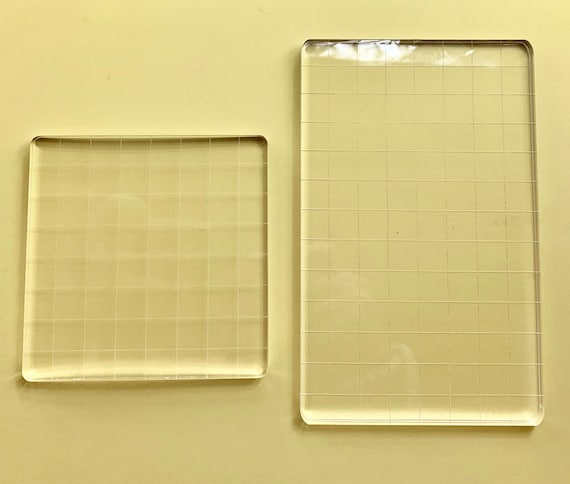 Large Size Clear Acrylic Stamp Block Round and Square | Etsy