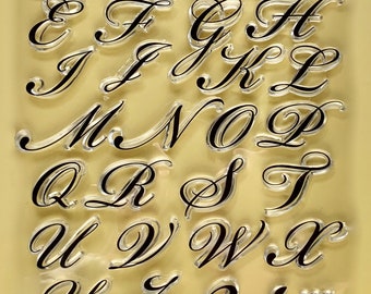 Alphabet Cursive Letters Clear Silicone Stamps DIY Embossing | Etsy