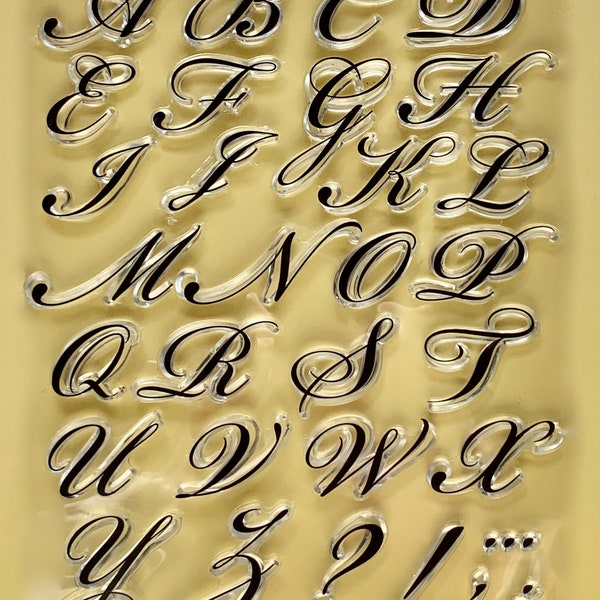 Cursive Alphabet Stamps - Etsy